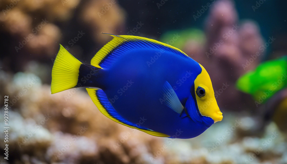 Known for its bright blue body and bold yellow tail, the blue tang is a ...