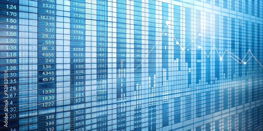 Professional business spreadsheet background with columns, rows, and ...