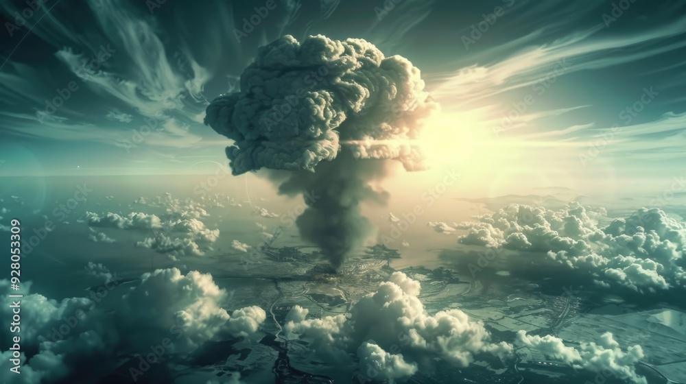 Catastrophic event - atomic explosion and horrific aftermath ...