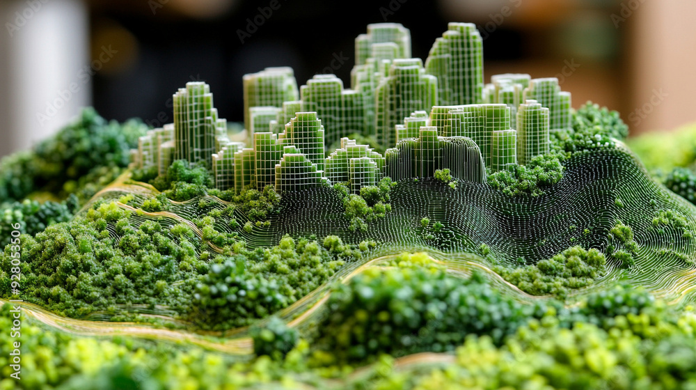 GIS geodata mapping concept showcasing detailed layers of geographic ...