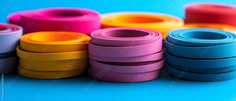 Flexible colorful synthetic elastomers highlighting their adaptability ...