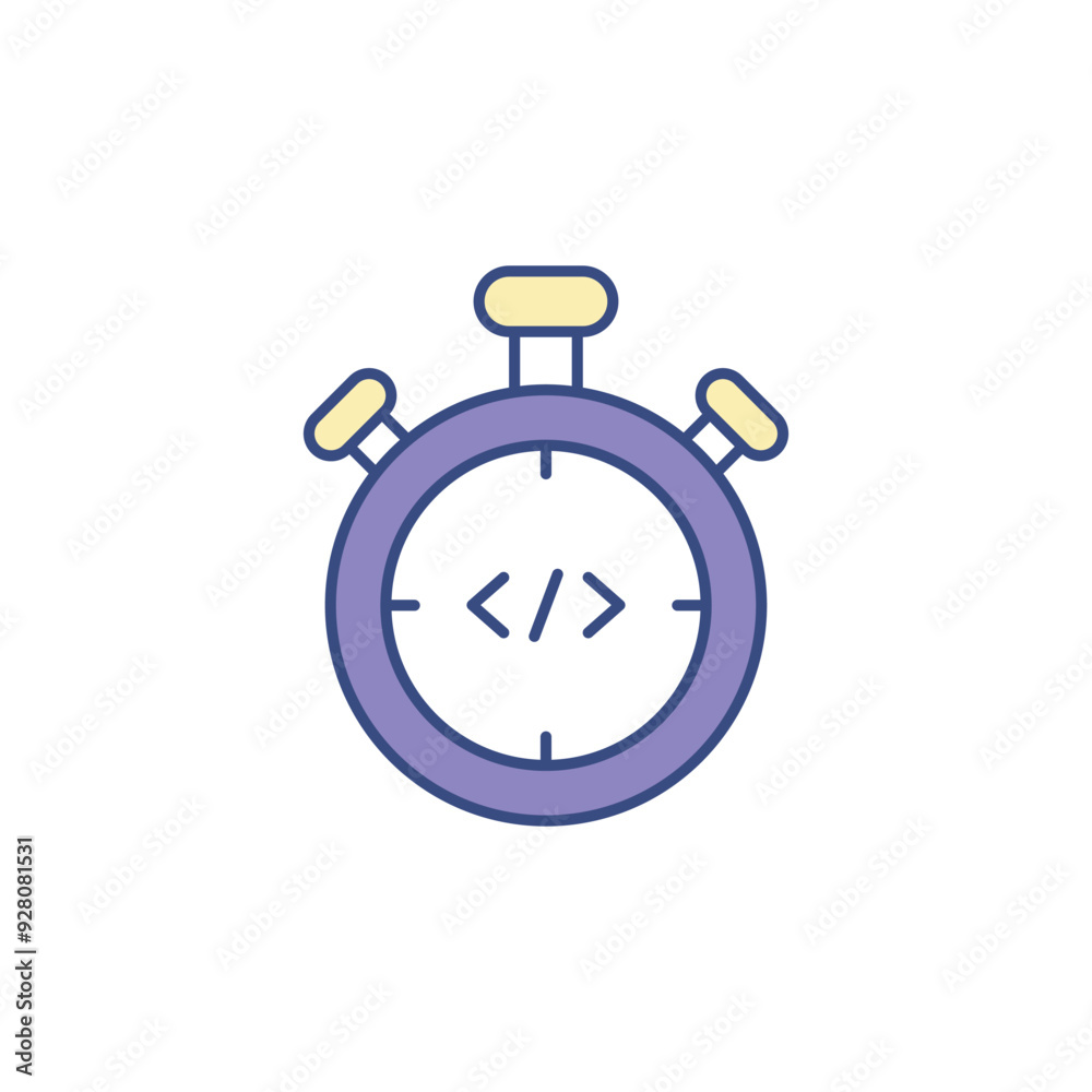 Timed icon design with white background stock illustration Stock Vector ...