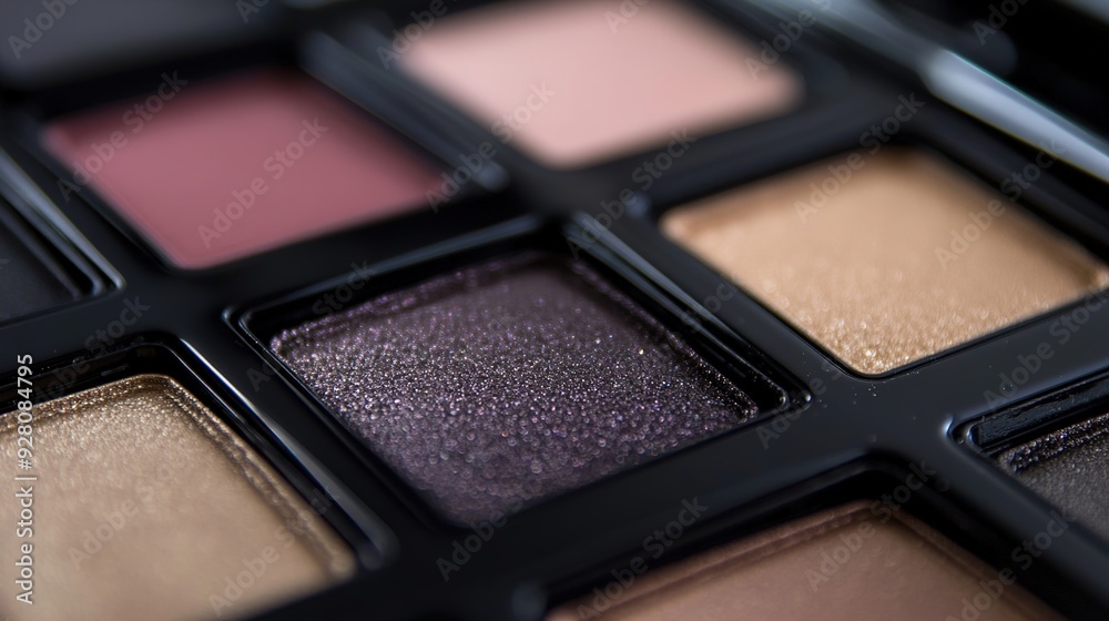 Cosmetic Palette with Shadows: A Detailed Display of a Makeup Palette ...