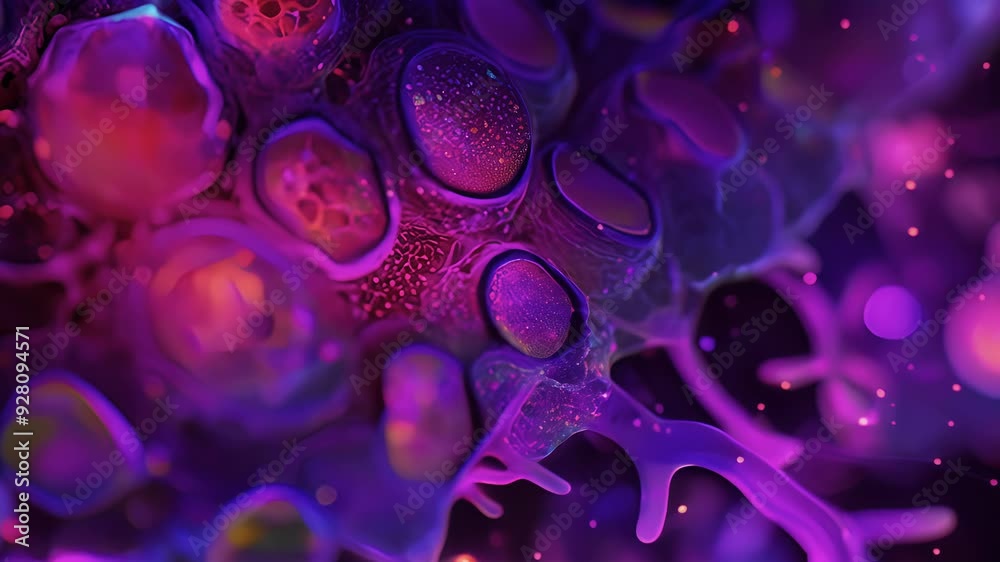 A microscopic image of an organoid model of thyroid cells mimicking the ...