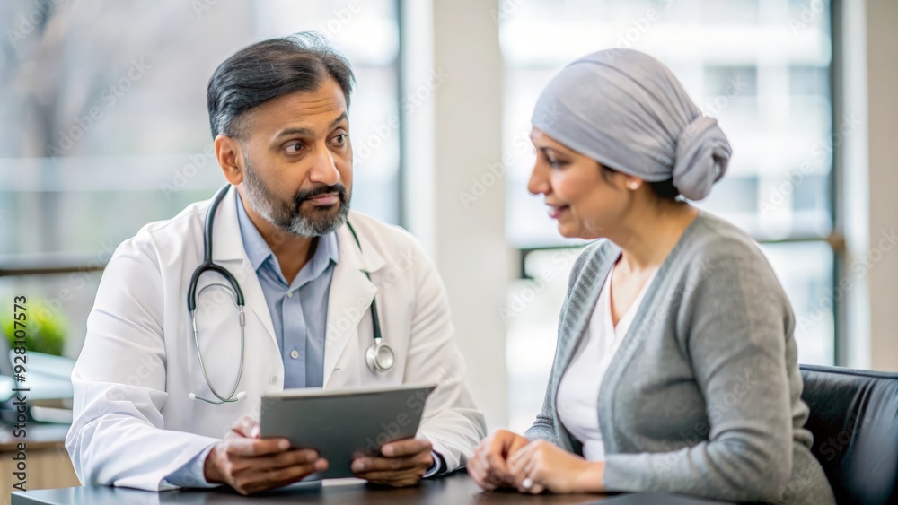 Foto de Indian Oncologist with Patient - Indian male oncologist ...