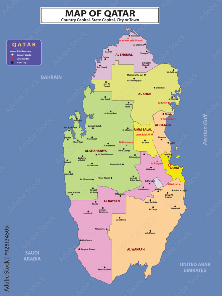 Geography politics map of countries. Map of country with capital, state ...