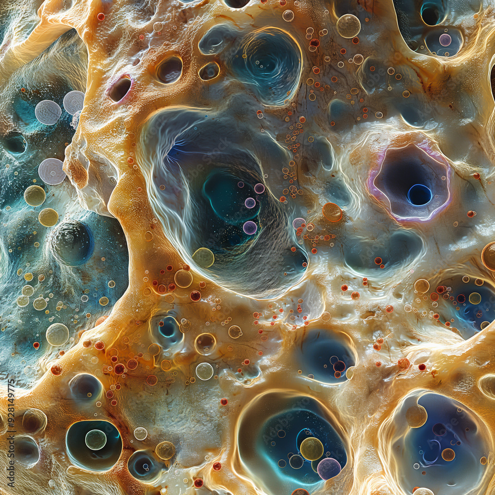 Microscopic image of a human cell reveals the complex structures that ...