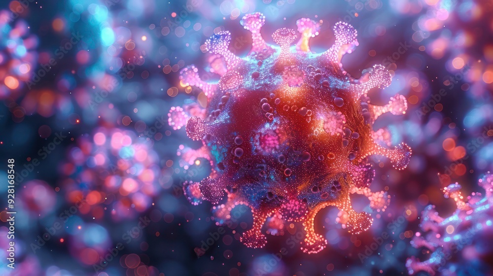 Mpox (monkey pox) virus, Monkeypox viruses, pathogen closeup ...