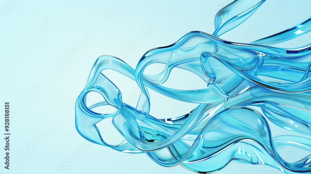 Explore a vibrant digital landscape with a glowing scribble design on a ...