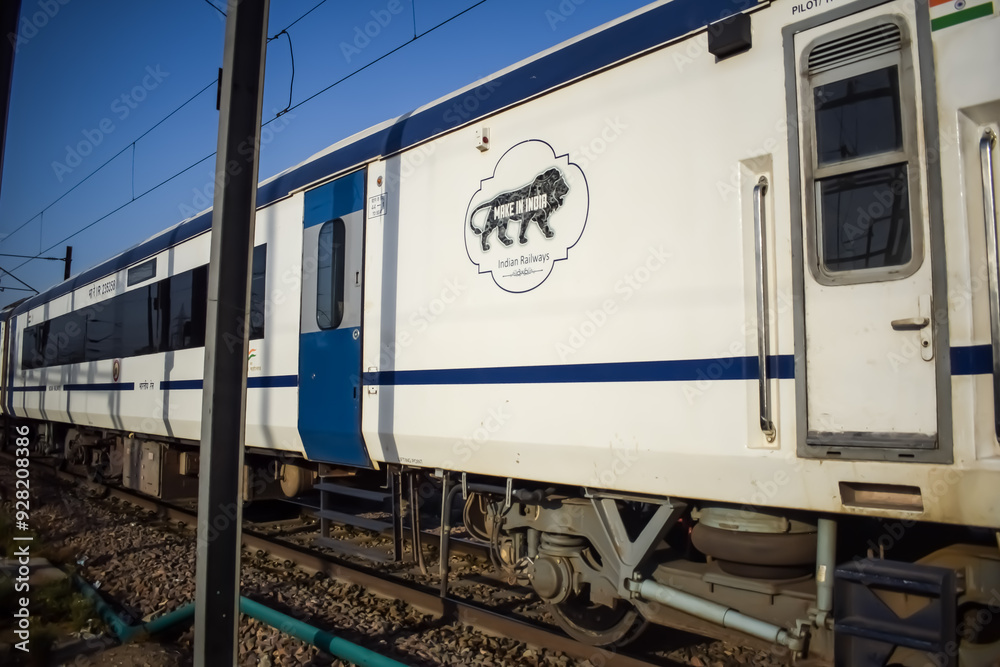 Delhi, India, June 09 2024 - Vande Bharat Express train going from ...