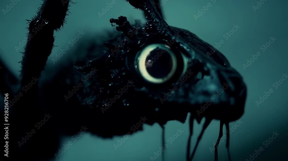 Terrifying halloween monster with a single, enormous eye stares ...