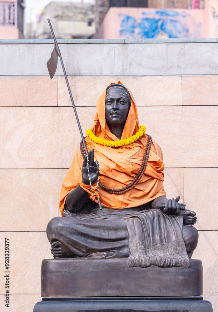 12-foot high statue of Adi Shankaracharya made of chlorite schist, and ...