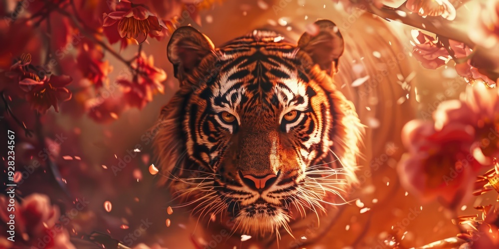Chinese Zodiac Sign Year of the Tiger Translation Blessings Prosperity ...