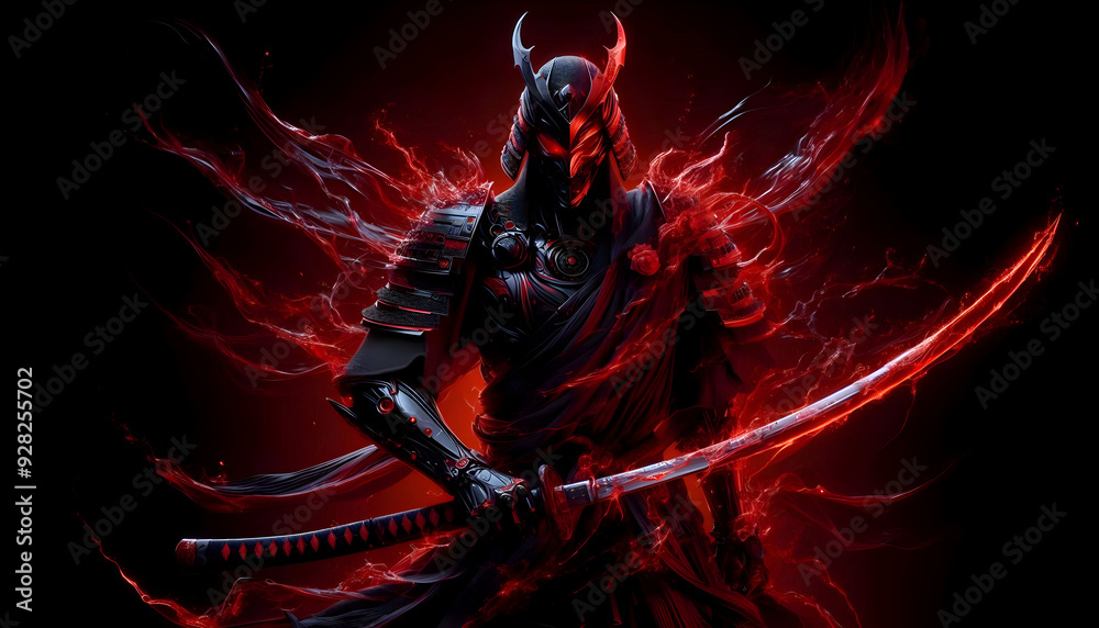 samurai katana weapon aura style japan animation Stock Illustration ...