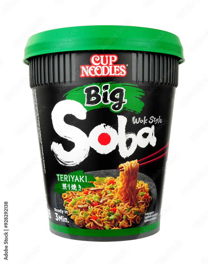 Cup noodles big Soba teriyaki flavour wok style instant noodles in an ...
