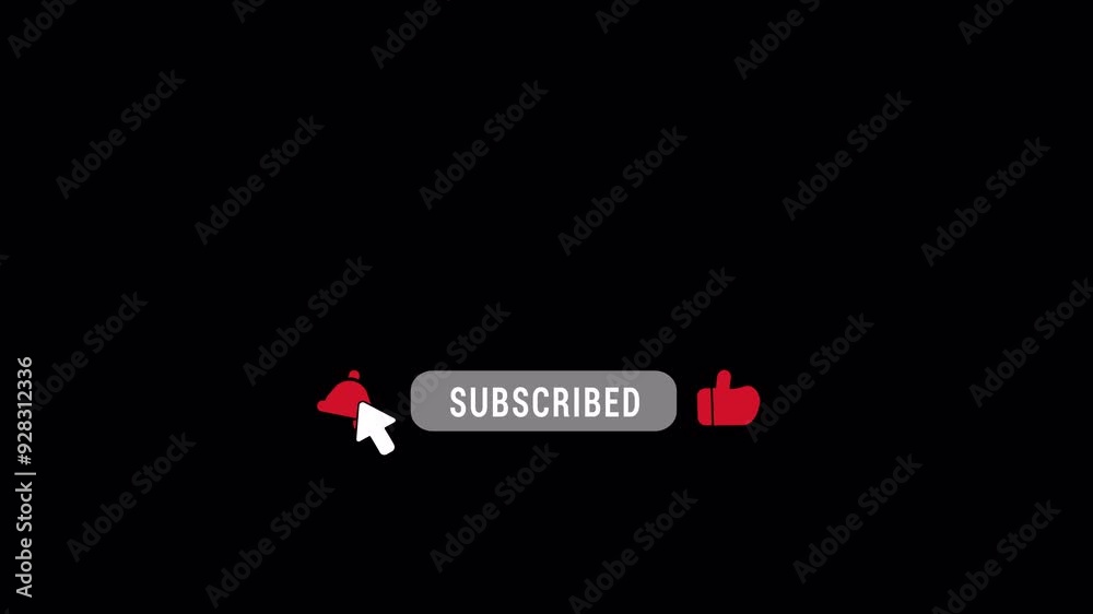 Pop up animation subscribe , lower third button animation ,suitable ...