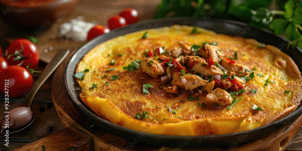 Brazilian Cassava Pancake with Chicken Nutritious Crepioca made with ...