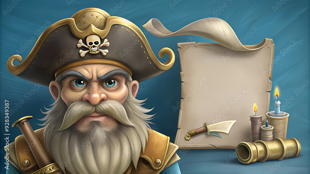 Invitation Cover, Pirate Themed Birthday Party Invitation, with ...