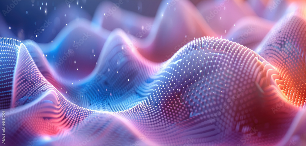 An sound wave vibrations, the shape and frequency changes of sound ...