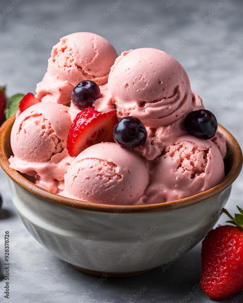 frozen berry ice cream, berry ice cream, blueberry ice cream ...