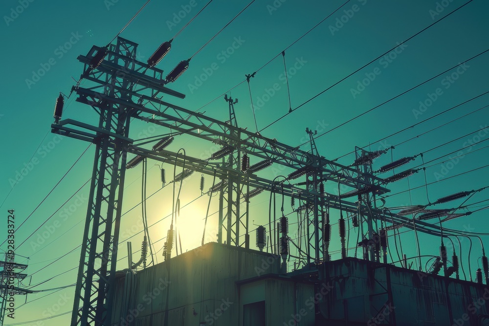 Electric Power Substation Electrical Station for Power Distribution ...