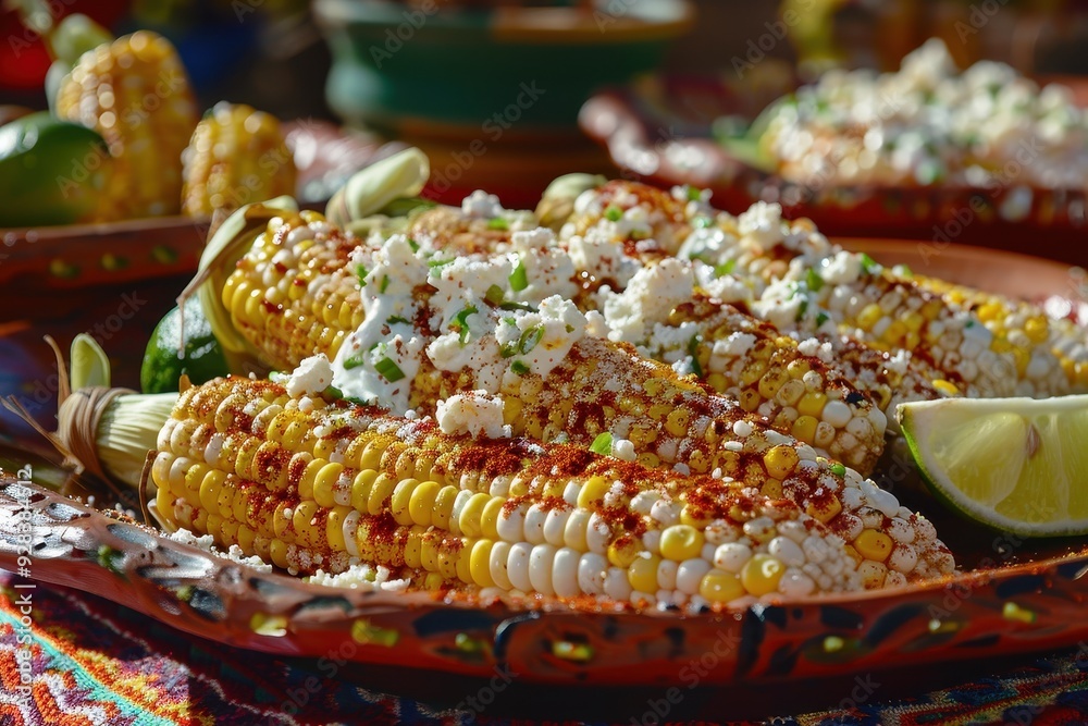 Esquites Corn prepared with mayo sour cream lemon chili powder popular ...