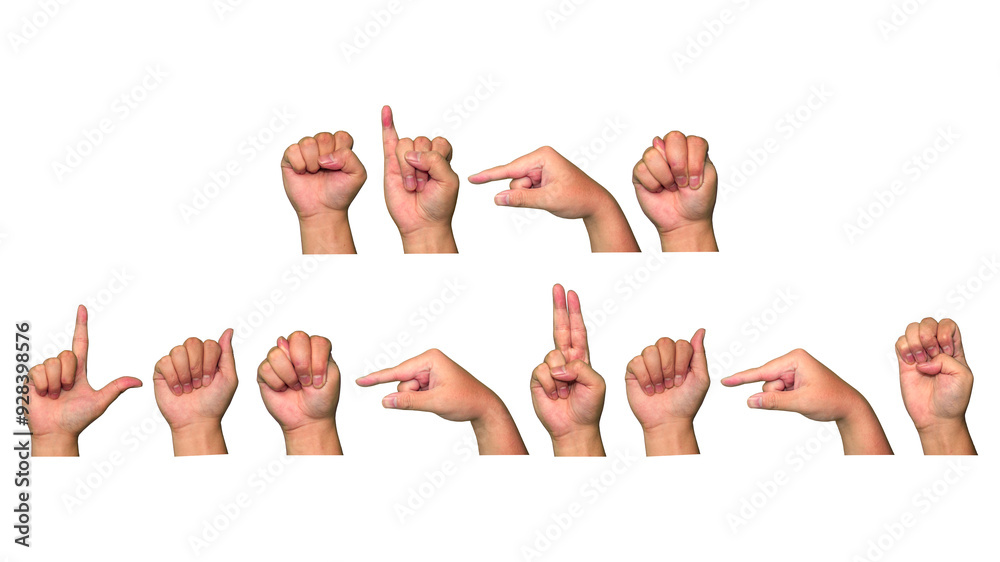 hand showing sign, American Sign Language, term of SIGN LANGUAGE on ...