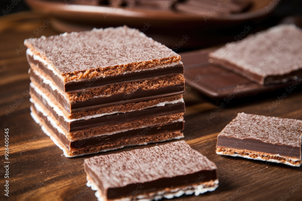 Chocolate Wafer High Resolution Food Photography Ideal for Snack Ads ...