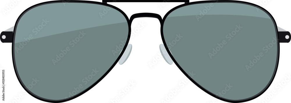 Aviator sunglasses color icon. Black eye glasses Stock Vector | Adobe Stock