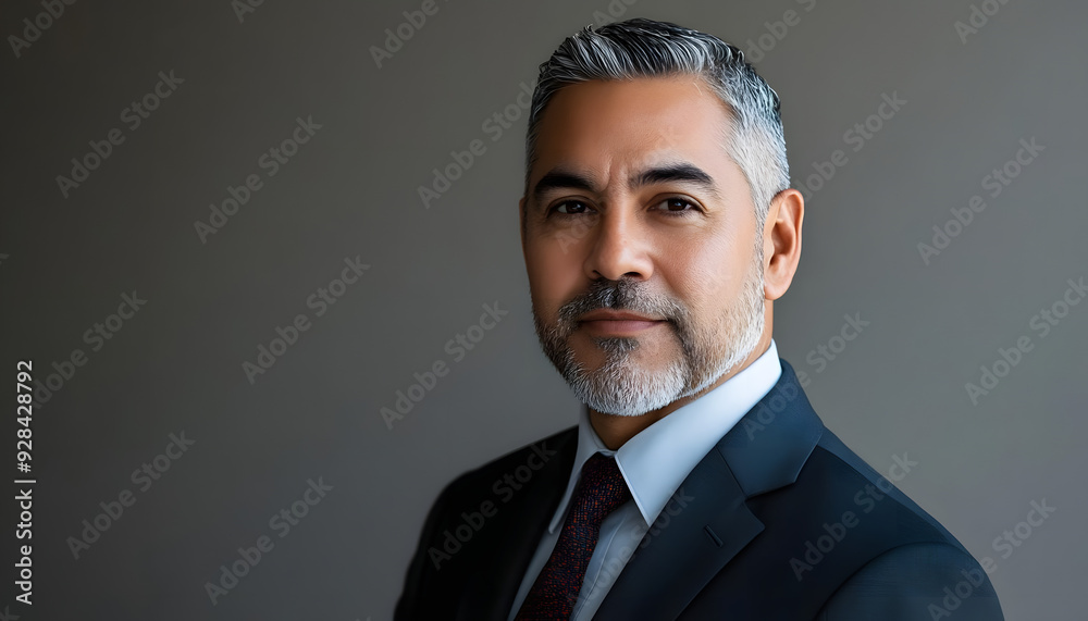 School principal in a suit front pose facing the camera Latino man in ...