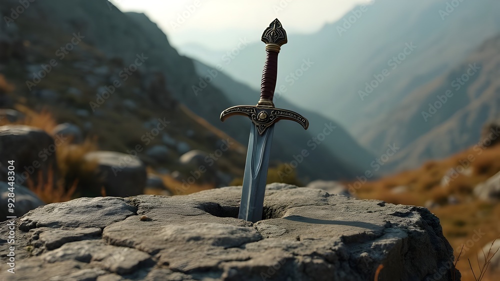 Sword in stone ancient history of Roman empire medieval knight legend ...