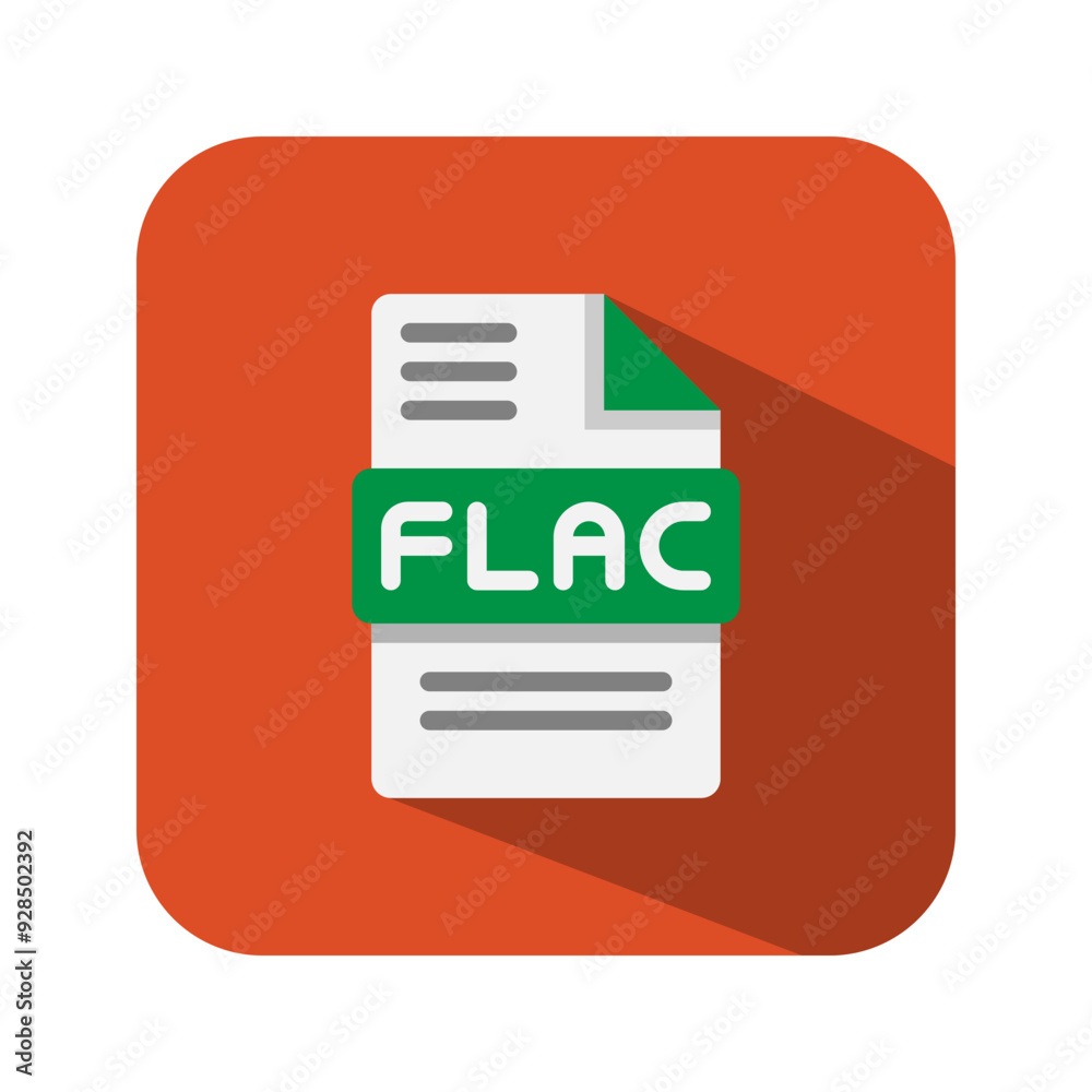 Flac audio file flat icons, format, file type,document, extension ...