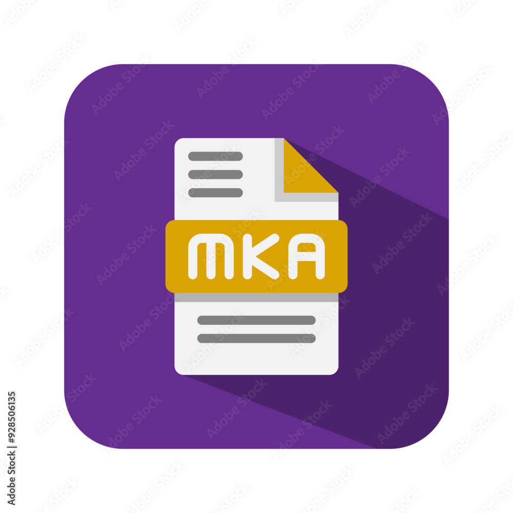 Mka audio file flat icons, format, file type,document, extension symbol ...