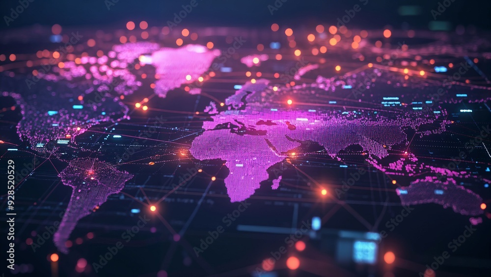 Explore The Global Network A Stunning Digital Representation Of Our World Showcasing