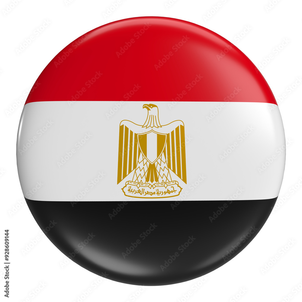 Egypt round flag icon with transparent background. Africa Cup of ...