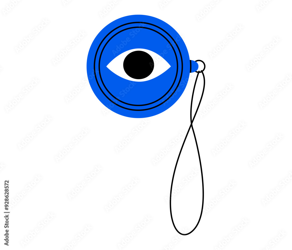 Poster Hand drawn cute cartoon illustration monocle with eye – Wall Art ...