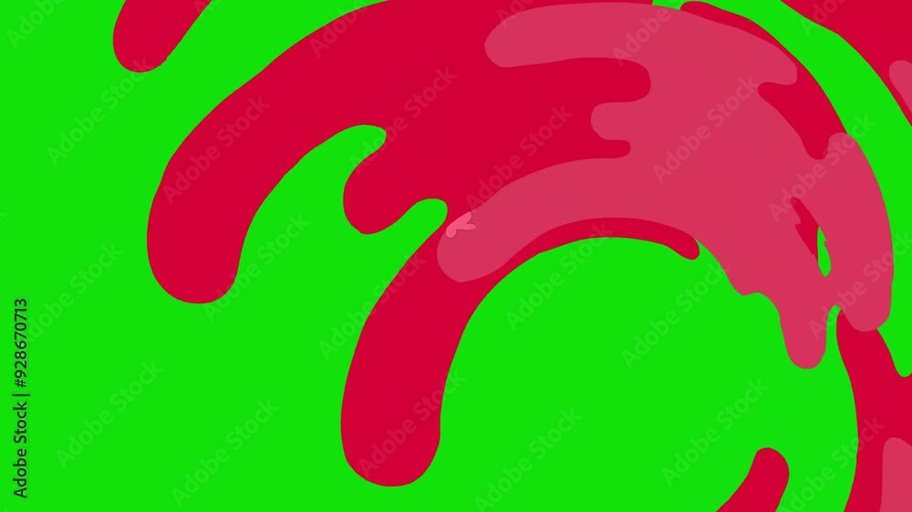 Cartoon Liquid Transition Animation on Green Screen – Water Liquid ...