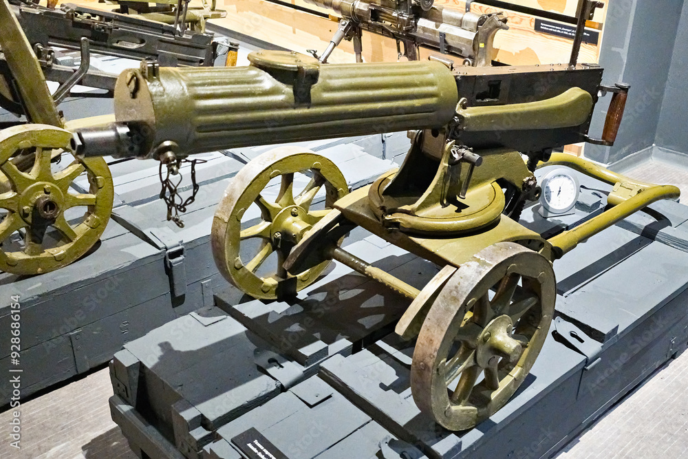 Sofia, Bulgaria, April 24, 2024; Heavy machine gun Maxim M 1944 Stock ...