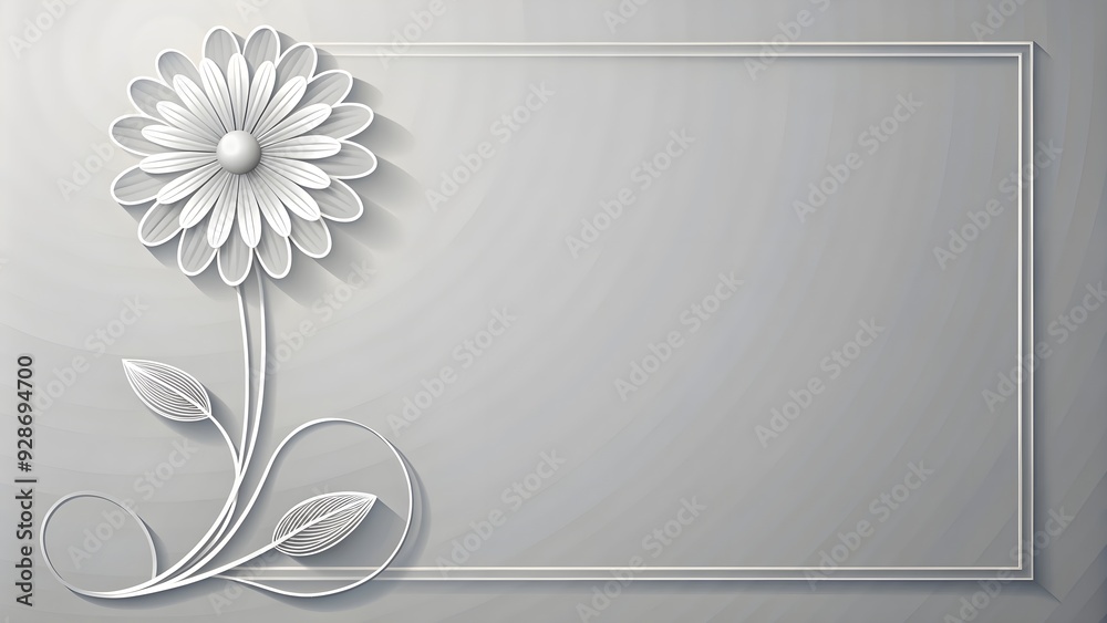 Condolence card with elegant flower outline in loving memory , sympathy ...