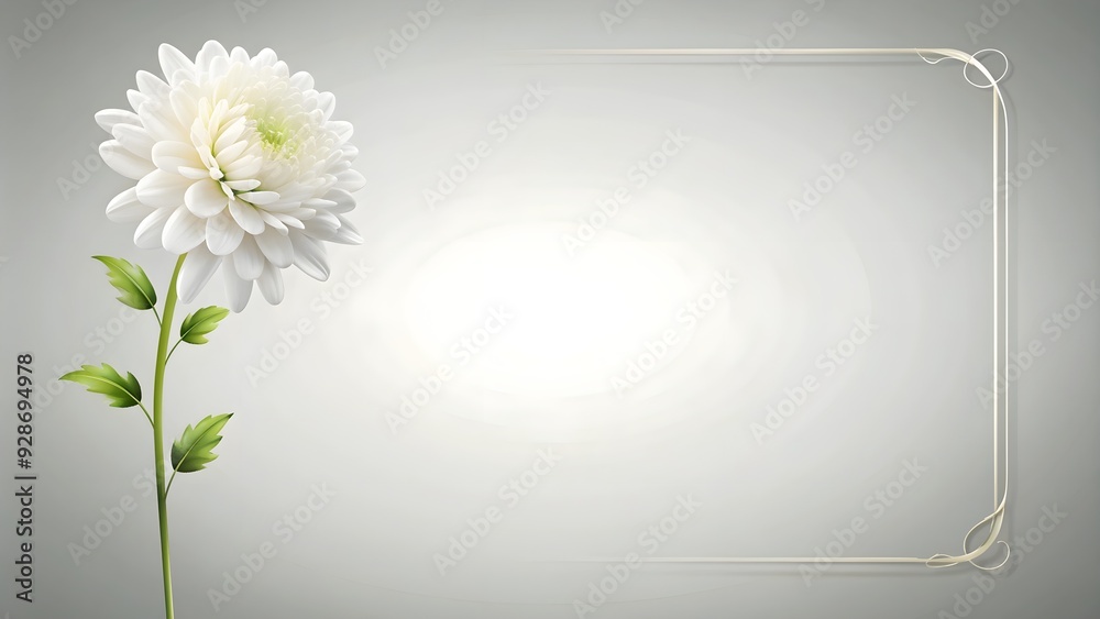 Condolence card with elegant flower outline in loving memory , sympathy ...