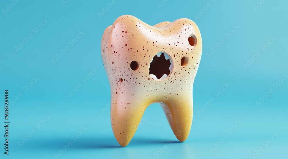 A highly detailed threedimensional representation of an unhealthy ...
