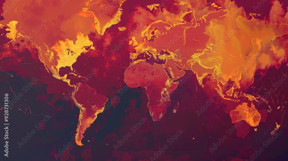 Create a world map showing the distribution of global natural disasters ...