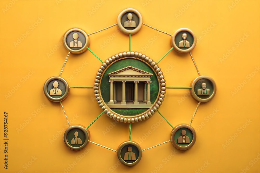 Connected Community: A stylized visual representation of a community ...