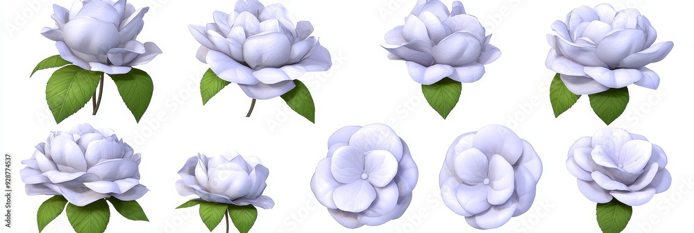 On a transparent background, we have perfectly cut out the hydrangea ...