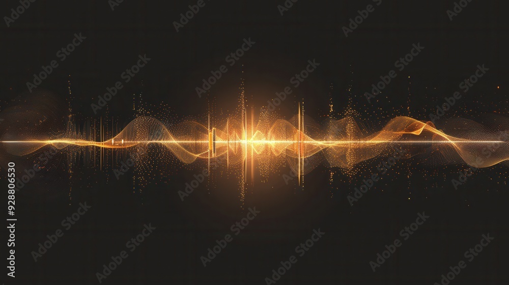 Sound wave abstract visual representation. Dynamic movement and rhythm ...