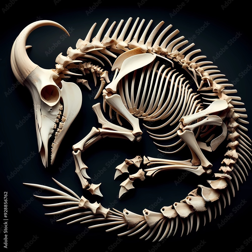 Simple artwork from animal bones, beautiful and unique to form ...
