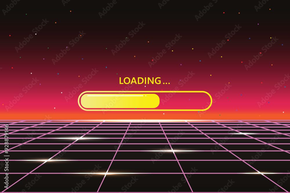 LOADING bar .pixel art .8 bit. retro game. for game assets in vector ...