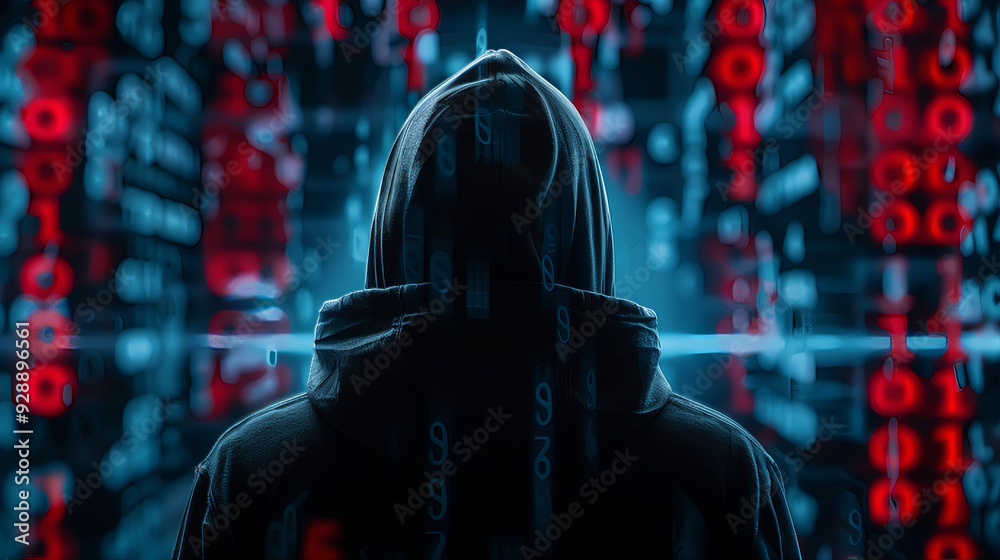 Hacker, malware, IoT data protection cybersecurity digital technology with key and padlock, data ...