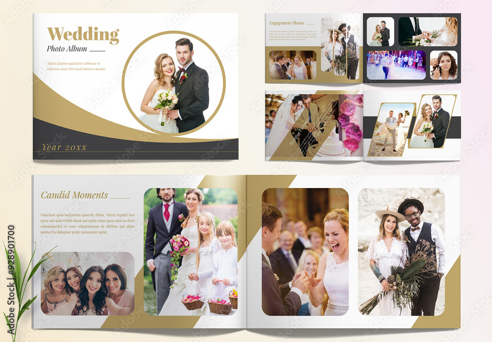 Wedding Photo Album Magazine Stock Template | Adobe Stock