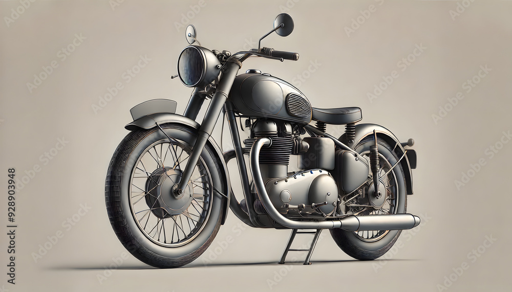 Vintage Motorcycle Illustration with Classic Design: A Tribute to ...